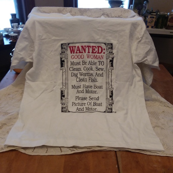 Vintage | Shirts | Vintage Wanted Ad White Tshirt | Poshmark